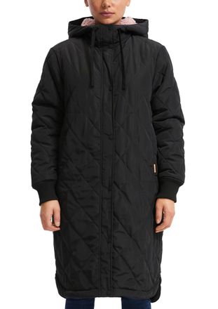 QS by s.Oliver Locker geschnittener Steppmantel mit Teddyfutter