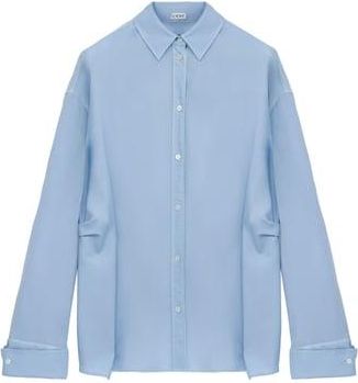 Loewe Chemise drap&eacute;e en laine et soie