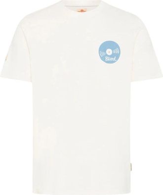 Blend Homme, Tops, Blanc, Taille: L T-Shirt girocollo stampa