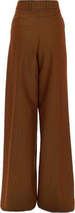 Dries Van Noten Wool-Viscose Tailored Trousers - Brown