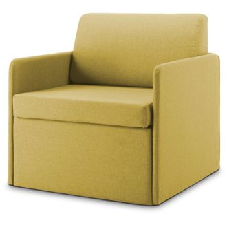 Divani.Store Dag Schlafsessel aus wasserfestem Stoff T13 78 cm gelb