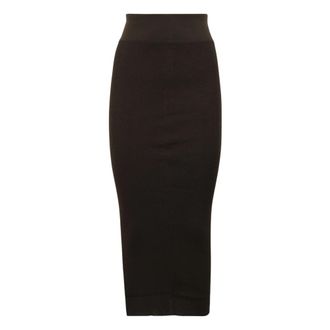 Rick Owens Temple Calf Skirt - - Skirts - Damen - Schwarzk - M