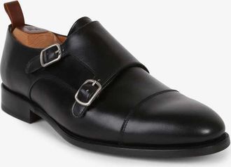 Scalpers Schuhe in Schwarz mit zwei Monk-Riemen