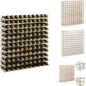 vidaXL Vidaxl - Weinregale - Living Weinregal für 120 Flaschen Massivholz Kiefer - Beige