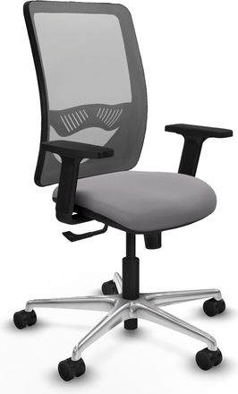 Piqueras y Crespo Schreibtischstuhl, grau, Rollen Zulema mit 2D-Armlehnen, h&ouml;henverstellbare Lendenwirbelst&uuml;tze, ausgestattet mit 3 Positionen und Schneidschaum, Grau/G