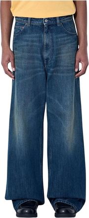 Maison Margiela Homme, Jeans, Bleu, Taille: W28 Pantalon en denim &agrave; jambes larges