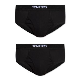 Tom Ford Homme, Sous-v&ecirc;tements, Noir, Taille: S Branded Briefs Two-Pack