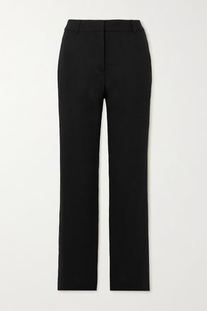Acne Studios Pantalon &Eacute;vas&eacute; En Laine M&eacute;lang&eacute;e &Agrave; Fermetures &Agrave; Glissi&egrave;re - Noir