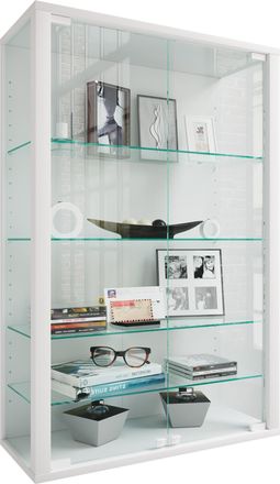 VCM Glasvitrine h&auml;ngend, Vitrine Glas mit ESG-Sicherheitsglas, Ma&szlig;e: H. 91 x B. 60 x T. 25 cm, H&auml;ngevitrine Glas, modern und platzsparend, Glas Vitrinensc