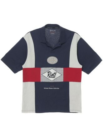 Martine Rose polo &agrave; coupe oversize - Bleu