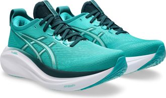 Asics Laufschuh ASICS GEL-NIMBUS 27, Herren, Gr. 42,5, gr&uuml;n (wave teal, saxon gr&uuml;n), Textil, Schuhe Laufschuh, Topseller