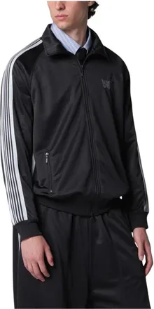 Needles Homme, Sweatshirts et sweats &agrave; capuche, Gris, Taille: S Track Jacket - Poly Smooth