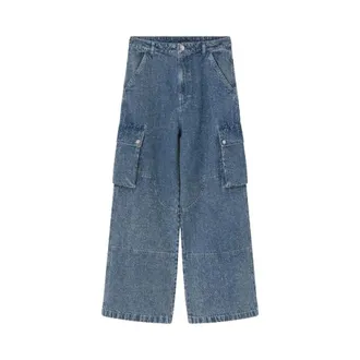 2nd Day 2Ndday, Femme, Jeans, Bleu, Taille: W29 Jean Large Textur&eacute; Bleu Moyen