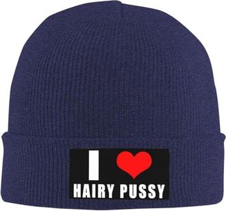 Generic Revers Bonnet I Love Le Chapeau De Chatte Poilue Chaud Beanie Tricot&eacute; Doux Watch Hat pour Plein Air Sports Homme