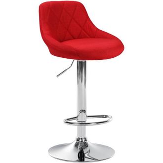 Clp Cuisine de bar &agrave; tabouret en tissu pivotant r&eacute;glable avec des repousses de pied de diff&eacute;rentes couleurs Couleur : Rouge