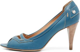 Tod's sandales en cuir à talon 110 mm - Bleu