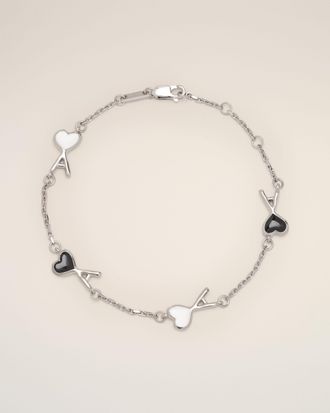 Ami Bracelet argent&eacute; en laiton Ami de Coeur martel&eacute; Argent - TU - Unisex