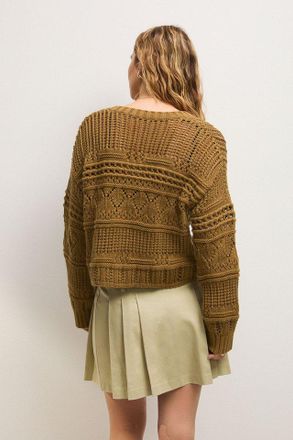 Next V-Ausschnitt-Pullover Langarm-Pullover mit V-Ausschnitt und Baumwolle (1-tlg)