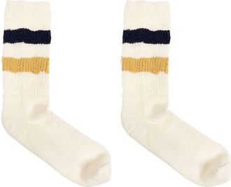 Golden Goose chaussettes &agrave; logo - Blanc