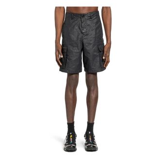 Stone Island Nylon Panama Cargo Shorts - - Shorts - Herren - Schwarzk - W32