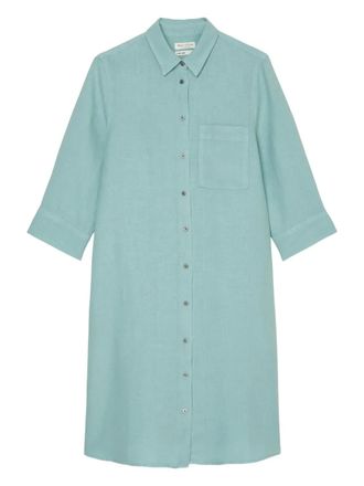 Marc O'Polo robe courte &agrave; boutonni&egrave;re - Bleu