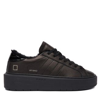 D.A.T.E. Sneakers D.A.T.E. Hill Low Fur Platform W431-HPF-MN Schwarz
