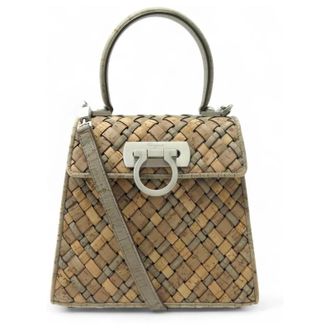 Ferragamo Crossbody Bags - NEUE HANDTASCHE SALVATORE FERRAGAMO GANCINI EARTH - Gr. unisize - in Taupe - f&uuml;r Damen