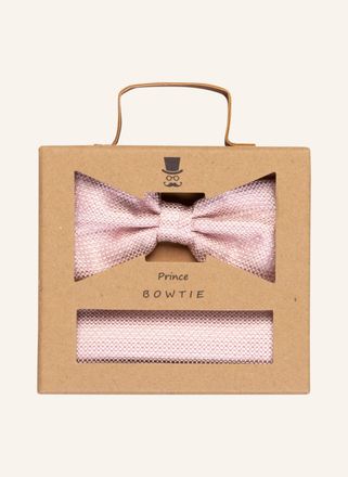 Prince Bowtie Prince Bowtie Set: Fliege Und Einstecktuch pink