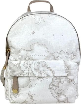 Alviero Martini 1A Classe Femme, Sacs, Blanc, Taille: ONE Size Geo Soft Zip-Around Backpack
