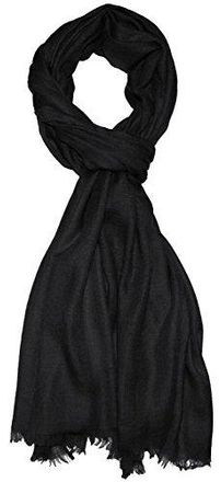 Lorenzo Cana Echarpe de 100% Cachemire pour lhomme - 70 x 200 cm, unicolore, monochrome - souple et noble - en noir