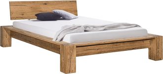 Neue Modular home24 Massivholzbett 160 x 200cm Massivholz Sumpfeiche Braun Eiche