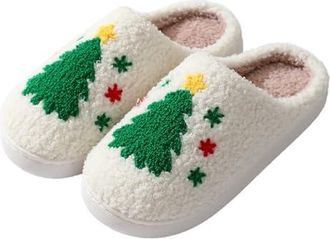 Generic Pantoufles dhiver d&eacute;contract&eacute;es et confortables pour femme - Chaussures &eacute;l&eacute;gantes &agrave; bout rond - Doublure en polaire antid&eacute;rapante - Confortables - Pou