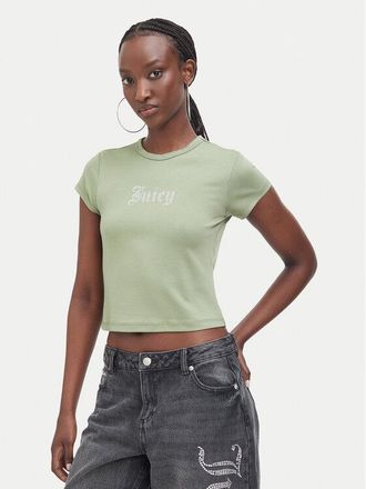 Juicy Couture T-Shirt JCWCT226326 Khakifarben Slim Fit