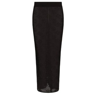 Dolce & Gabbana Femme, Jupes, Noir, Taille: 36 FR Mesh-stitch Pencil Skirt