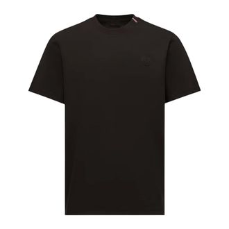Moncler T-shirt en coton &agrave; logo - Homme - Tops - Noir - Taille: M