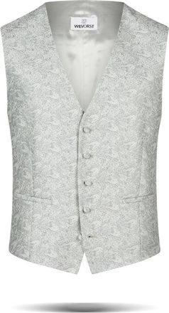Wilvorst Festliche Weste mit Paisely-Muster und stoff&uuml;berzogenen Kn&ouml;pfen in