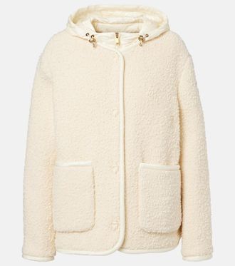 Moncler Veste doudoune Hylesine en laine et coton m&eacute;lang&eacute;s