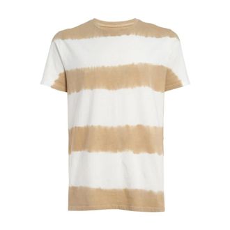 SER.O.YA Beige-wei&szlig;es Hunter T-Shirt Streifen Tie-Dye - - Tops - Herren - Wei&szlig; - XS
