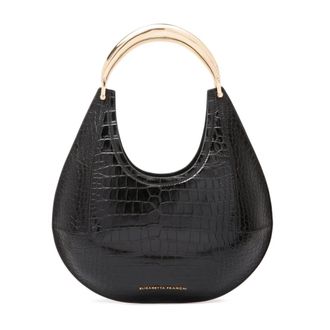 Elisabetta Franchi Medium Hobo Bag mit Schmuckgriff - - Bags - Damen - Schwarzk - ONE SIZE