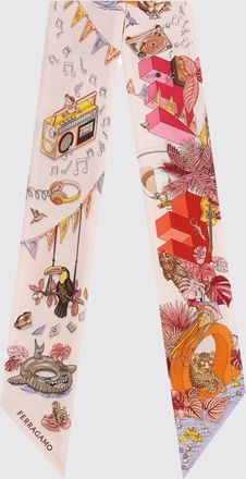 Ferragamo Jungle Party Bandeau-Seidenschal mit tropischem Print