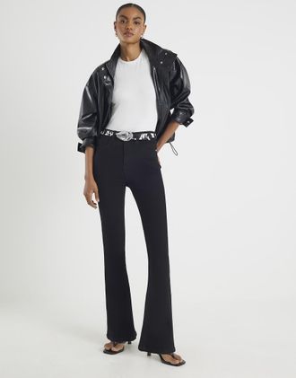 River Island Jean &eacute;vas&eacute; effet sculptant &agrave; taille haute - Noir