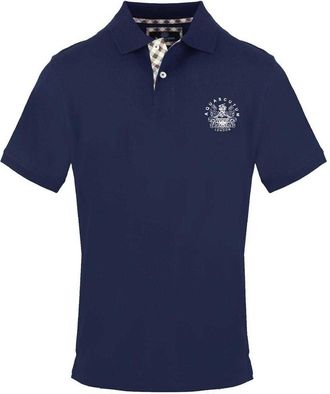 Aquascutum Poloshirt f&uuml;r Herren, Mit Kragen, Baumwolle, kurz&auml;rmlig (Marine)