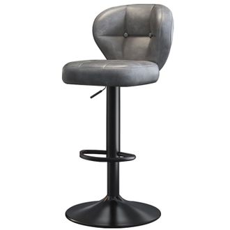 Generic H&ouml;henverstellbare Barhocker, 62-82 cm, Moderner Drehstuhl mit R&uuml;ckenlehne und Kunstlederbezug f&uuml;r K&uuml;che und Esszimmer