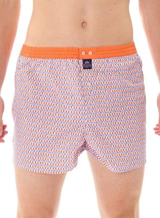 MC Alson Herren Boxershorts orange Baumwolle gemustert