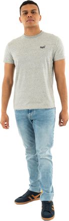 Superdry F&uuml;r Erwachsene Essential Logo Emb Tee T-Shirt, Light Grey Grindle Feeder, M