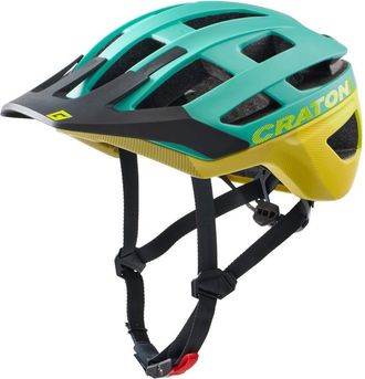 Cratoni Allrace Fahrradhelm Trail Endurohelm Bikehelm Allround (grün-gelb, M-L 56-61)