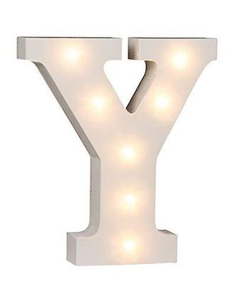 Out of the Blue Out of the blue beleuchteter Holz-Buchstabe Y, mit 7 LED