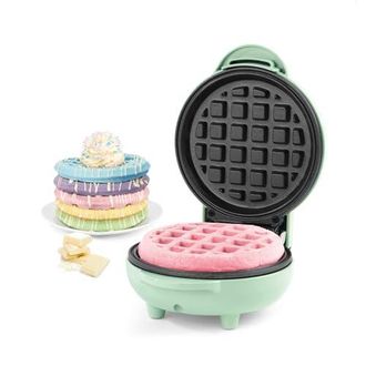 Petra Antihaft-Mini-Waffeleisen - klein, klassische s&uuml;&szlig;e herzhafte Waffel ca. 11,5 cm, 550W, Kompakte belgische Waffelmaschine, Kindergeburtstage, Familienf