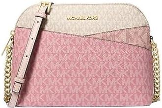 Michael Kors Michael Michael Kors Sac à main en cuir Jet Set de voyage moyen pour femme (rose poudré multicolore), Blush Poudre Multi