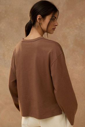 Next T-Shirt Relaxed Fit Langarmshirt mit Grafik (1-tlg)
